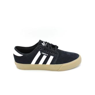 adidas Wildleder Schn&uuml;rschuhe mit Ledereins&auml;tzen - - Sport - Herren - Schwarzk - 44 EU