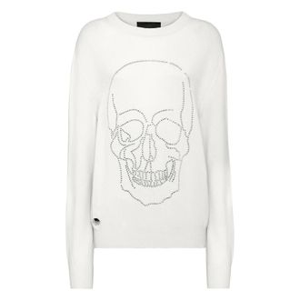 Philipp Plein Damen, Strickwaren, Weiß, SGröße