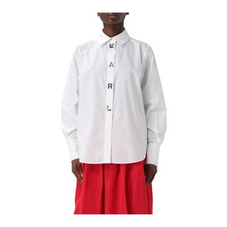 Karl Lagerfeld Logo Shirt - - Blouses & Shirts - Damen - Wei&szlig; - M