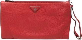 Prada Pre-owned Cuir sacs-prada - Femme - Pre-owned - Rouge - Taille: ONE Size