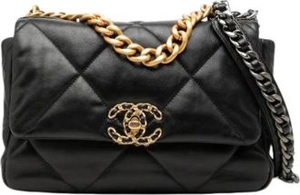 Chanel Pre-owned 19 Sac Bandouli&egrave;re - Femme - Pre-owned - Noir - Taille: ONE Size