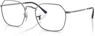 Ray-Ban Jim Optics Gunmetal Fassung Klar Glas Polarisiert 53-20