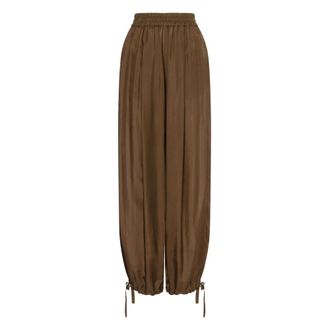 Philosophy di Lorenzo Serafini Washed Habotai Seidenhose - - Trousers - Damen - Braun - M