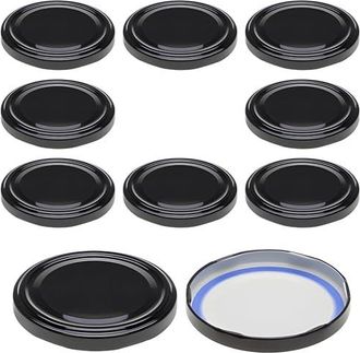 mikken Art 10 Twist Off Deckel für Einmachgläser 8,5 cm TO 82 Blueseal - BPA/PVC-frei Farbe schwarz