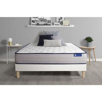 Actisom Actisom - Ensemble matelas Mémoire de forme actimemo form 90x190 cm 5zones de confort + sommier kit blanc