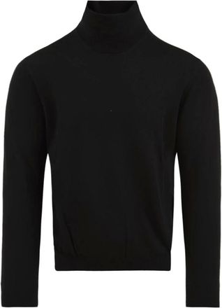 Malo Homme, Pulls, Noir, Taille: M Ciclista Rasato Basico Turtleneck Sweater
