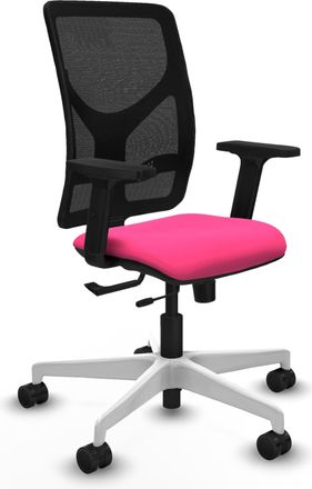 Piqueras y Crespo B&uuml;rostuhl mit 2D-Armlehnen, h&ouml;henverstellbare Lendenwirbelst&uuml;tze, ausgestattet mit Syncro/Traslack und Schneideschaum, mit Rollen von 65 mm, Nylon, Sc