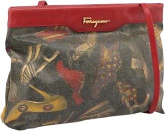 Ferragamo Sac bandouli&egrave;re en toile Pre-owned - Femme - Pre-owned - Multicolore - Taille: ONE Size