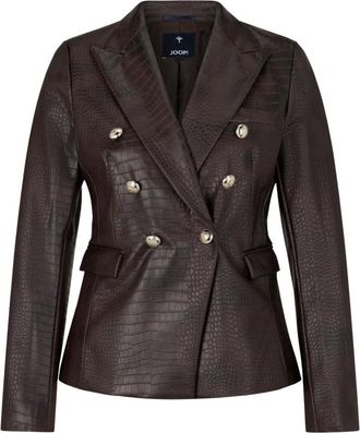 Joop Femme, Vestes, Brun, Taille: 40 FR Veste crois&eacute;e effet cuir