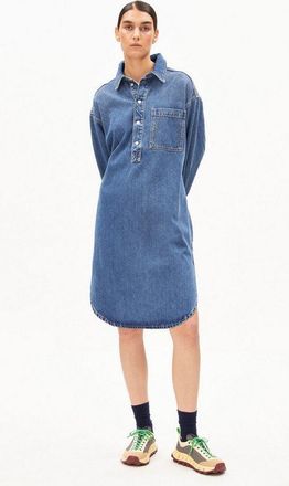Armedangels Jeanskleid OVERSIZED DENIM Rundhalsausschnitt