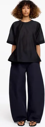 Arket Und Laila Gohar Hose Mit Vorgeformtem Bein -Blau