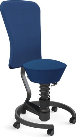 Aeris Swopper - Hocker mit Lehne - Bürohocker höhenverstellbar - Schreibtischstuhl gegen Rückenschmerzen - Ergonomischer Bürostuhl und Sitztrainer, Feder Lo