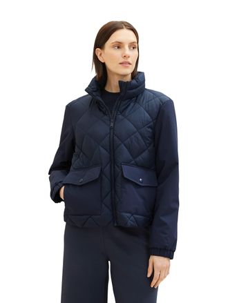 Tom Tailor Damen Steppjacke mit Stehkragen & Taschen