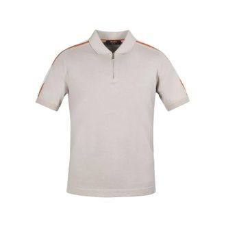 Moorer Homme, Pulls, Beige, Taille: 2XL Peble Zip Polo
