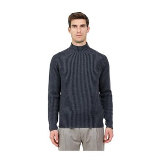 04651/ Homme, Pulls, Bleu, Taille: XL Pull à col montant Foggy Mock