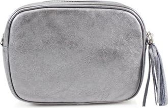 Generic Sac à main à bandoulière en cuir pour femme Design classique avec pampille Fermeture éclair Sac à main décontracté 155, argent foncé, Medium