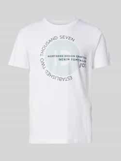 Tom Tailor Denim Regular Fit T-Shirt mit gro&szlig;em Label-Schriftzug