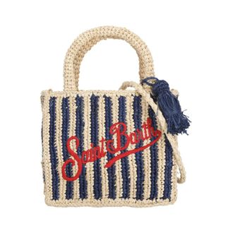 Saint Barth Femme, Sacs, Bleu, Taille: ONE Size Vanity Mini Raffia03980H