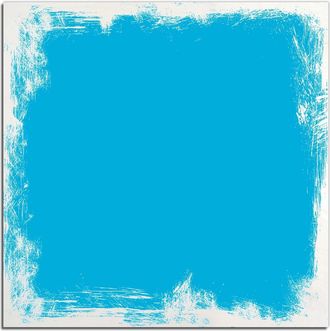 Wallario Wandbild aus Holz Hellblau - 40 x 40 cm in Premium-Qualität: Brillante Farben