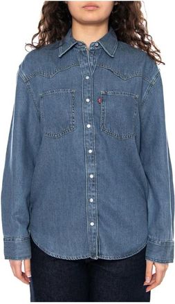 Levi's Femme, Blouses et Chemises, Bleu, Taille: 36 FR Teodora Western Shirt Going Steady 7