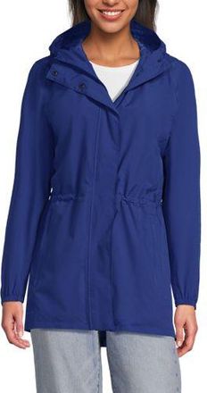 Lands End Wasserdichte Regenjacke mit Packfach, Damen, Gr&ouml;&szlig;e:40-42 regular, Blau, Polyester, by Lands End