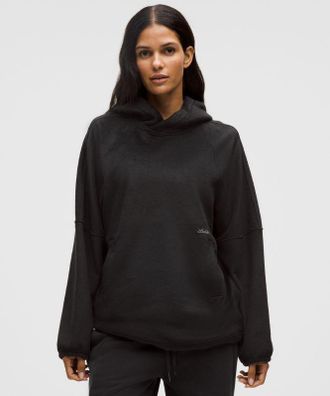 lululemon Oversized-Hoodie aus samtig weichem Velours f&uuml;r Frauen - Gr&ouml;&szlig;e XS in Black