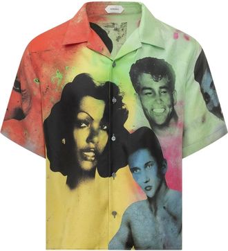 Versace Homme, Chemises, Multicolore, Taille: M Chemise en twill de soie imprim&eacute;e