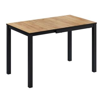 Vicco Table de salle &agrave; manger extensible 120x70cm - Ch&ecirc;ne/Anthracite - Panneau de particules - Pour repas en famille ou entre amis