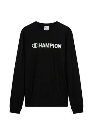 Champion Legacy T-Shirt &agrave; Manches Longues pour Homme Motif Graphique L Noir, Noir, L
