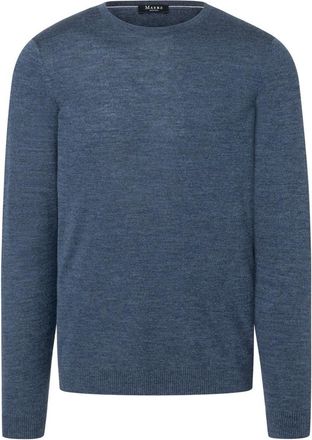 Maerz Rundhals-Pullover aus extrafeiner Merinowolle in