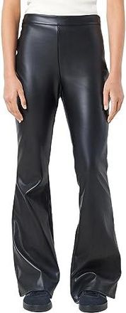 Noisy May NMANDY PASA PU HW Flared Pants Noos Fonds de Cloche, Black, ONESIZE Femme