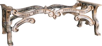 Biscottini International Tischgestell aus Gusseisen, 128 x 44 x 70 cm, Gestell für Tischbeine für den Außenbereich, Sockel für Glasplatte, Gestell für Esstisch, Schreibtisch, 