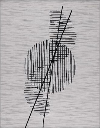 Safavieh Modern Teppich f&uuml;r Wohnzimmer, Esszimmer, Schlafzimmer - Odyssey Collection, Kurzer Flor, Grau und Schwarz, 244 X 305 cm