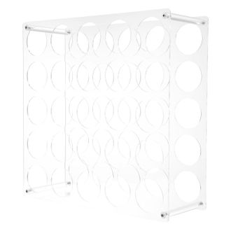 FOMIYES Vinylrollenhalter aus Acryl mit 25 L&ouml;chern Stabiles Aufbewahrungsregal Leichter Organizer f&uuml;r Papierrollen Transparenter Pr&auml;sentationsst&auml;nder f&uuml;r Zuha