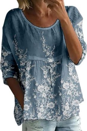 Generic Promo du Jour Vente Flash Tee Shirt Femme Gris Clair Haut Chic Et Elegant Hiver Blouse Pailletee Tshirt Oversize Massage Chemisette Manche Courte Chem