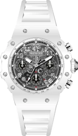 Invicta Racing 69619 Herrenuhr - Quarzwerk - Acryl mit silbernem Zifferblatt - 40 mm