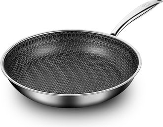 Just Vegan 27,9 cm antihaftbeschichtete Bratpfanne, Hybrid-Kochgeschirr und gesunde Keramik-Wokpfanne f&uuml;r Induktions-, Gas- und Elektroherd, PFOA/PTFE/bleifrei, 