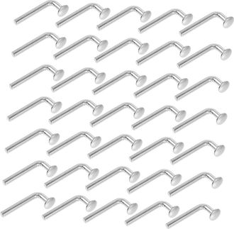 Soimiss 50 Stück Robuste Sicherheitsbolzen aus Eisen für Palettenregale Palettenregal Fallbolzen mit Flachkopfniete Hochbelastbar und Langlebig für Lager und 