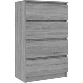 vidaXL Sideboard Grau Sonoma 60x35x98,5 cm Holzwerkstoff - Vidaxl
