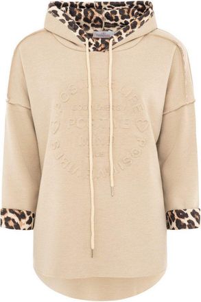 Zwillingsherz Hoodie Leo & Uni Leo-Muster an Kapuze und &Auml;rmelumschlag, Stempeldruck