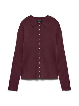 Vero Moda Vmsiri Ls Poloneck Pullover Pull, Vin, L Femme