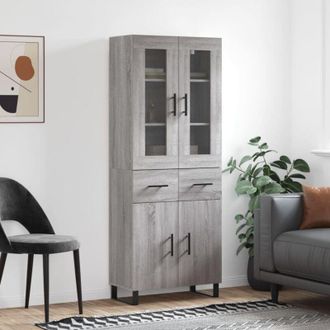 vidaXL Maison Exclusive Highboard Grau Sonoma 69,5x34x180 cm