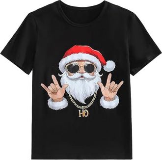 Generic T-shirt d&eacute;contract&eacute; &agrave; manches courtes pour femme avec imprim&eacute; lettres, col rond confortable, tissu m&eacute;lang&eacute; doux pour un usage quotidien, style polyval