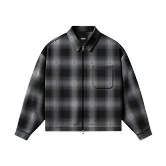 Vans Larkspur Zip Karo Flanellhemd - - Jackets - Herren - Schwarzk - L