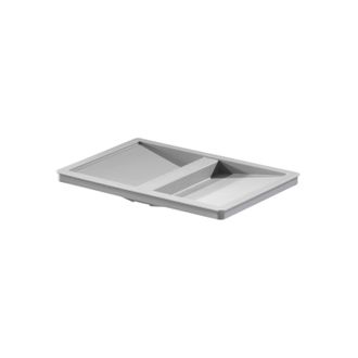 Hailo Deckel 1104849 f&uuml;r M&uuml;llbeh&auml;lter | Ersatzdeckel Inneneimer Rondo Tandem | Passend f&uuml;r 15L 18L 20L Abfalleimer | Robuster Kunststoff Hellgrau | Hygienis