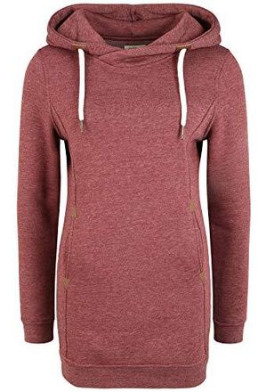 Oxmo OXVicky Femme Sweatshirt Hoodie Pull Long Pull &agrave; Capuche Cordon de Serrage Regular Fit, Taille:S, Couleur:Wine R Mel (7989853)