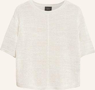 s.Oliver Black Label S.Oliver Black Label Strickshirt Mit Glitzergarn weiss