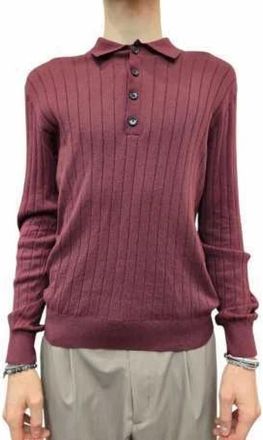 Baldessarini Homme, Tops, Rouge, Taille: S Polo col boutonn&eacute; c&ocirc;tel&eacute;