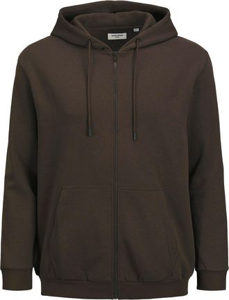 Jack & Jones Plus Jjebradley Herren-Sweatshirt mit Reißverschluss Noos Pls, Mulch, 5XL-7XL