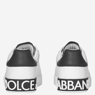 Dolce & Gabbana Mens Sneakers Portofino Calf Leather White Trainers